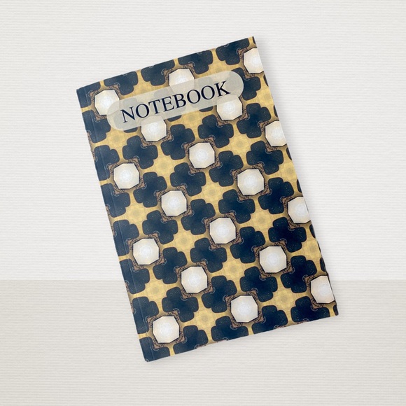 Office | Gold Square Batik Design Lined Notebook | Poshmark